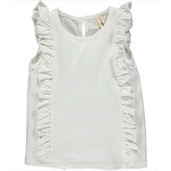 Vignette | Shirts & Tops | New Vignette Girls Ruffles Tank In Ivory ...